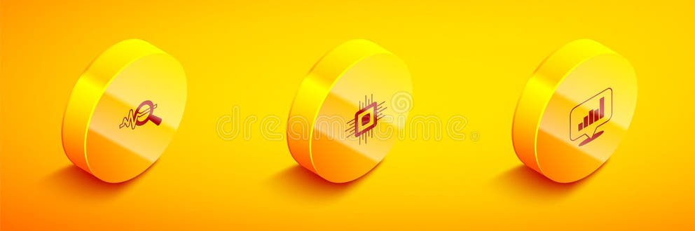 Set Isometric Search Data Analysis, Processor CPU and Pie Chart ...