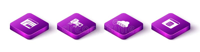 Set Isometric Software, Computer Monitor Screen, Web Development and ... Set Isometric Software, Computer Monitor Screen, Web Development and ...