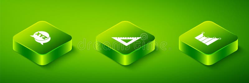 Set Isometric Triangular Ruler, Graph, Schedule, Chart, Diagram and XYZ ...