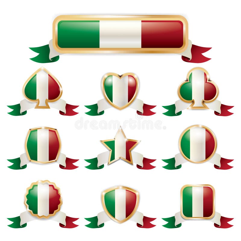 Set of Italy Badges. Vector Illustration Decorative Design Stock Vector ...