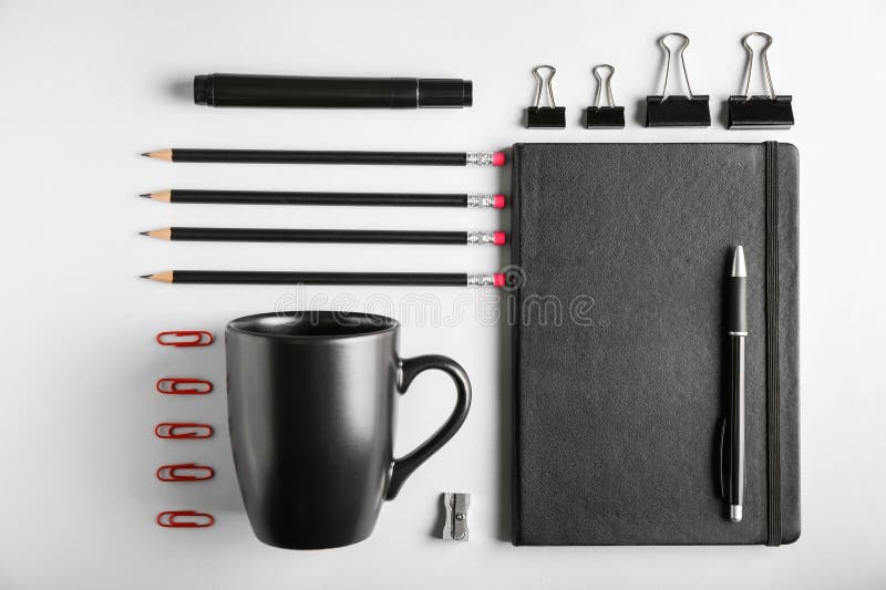 Set of Items for Branding on White Background Stock Image - Image of ...