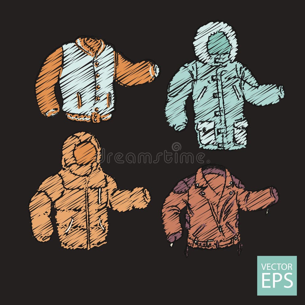 Jackets Doodle Stock Illustrations – 157 Jackets Doodle Stock ...