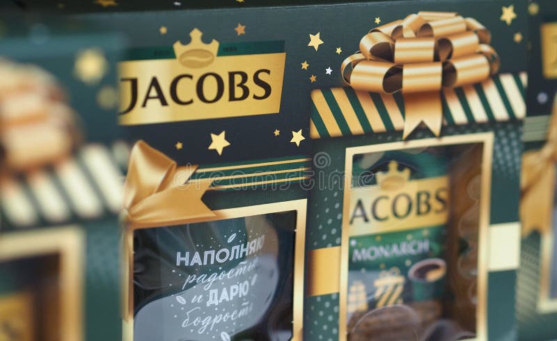 A Set of Jacobs Coffee in a Gift Box. Editorial Use Editorial Stock ...