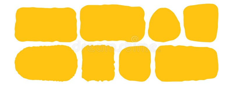 A Set of Jagged Hand Drawn Quote Frames. Blank Speech Bubbles. Orange ...