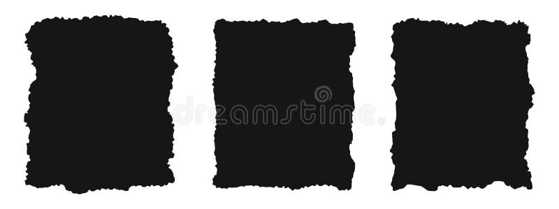 Set of Jagged Paper Textures. Stock Vector - Illustration of white ...