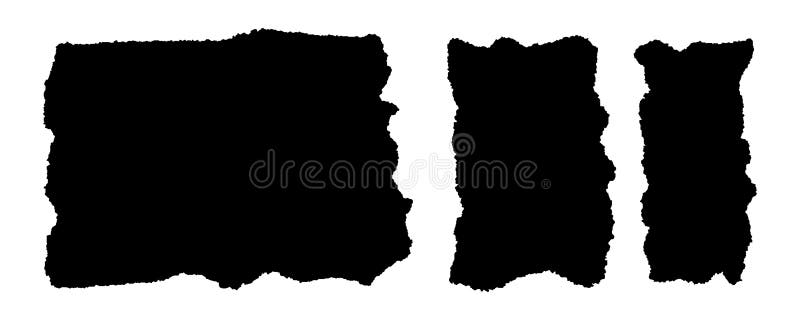 Set of Jagged Paper Textures. Stock Vector - Illustration of border ...