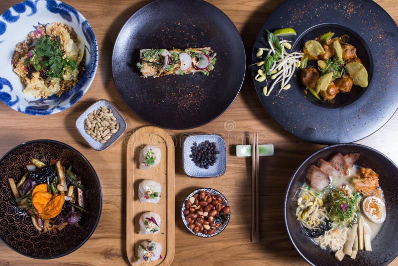 Set of japanese food stock photo. Image of japan, sauteed - 180855990