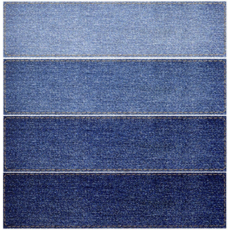 Set of Jeans Labels of Different Colors Stock Image - Image of jeans ...