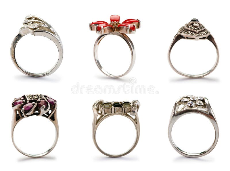 Set of jewellery rings stock photo. Image of jewelry - 24162974