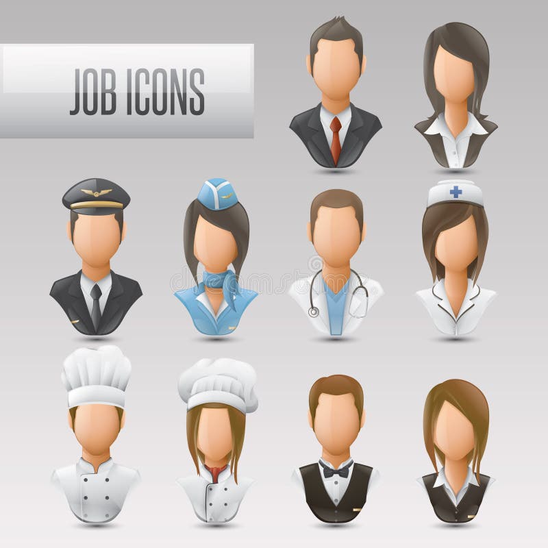 Set of Job Icons. Vector Illustration Decorative Design Stock Vector ...