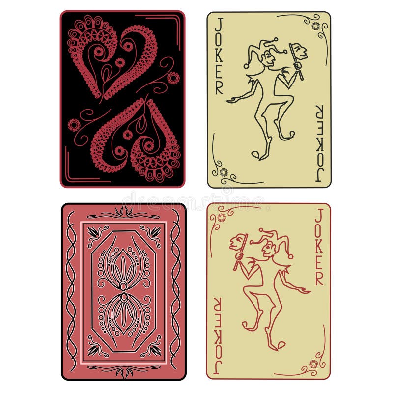 Playing Card Back Designs. stock vector. Illustration of modern - 43597479