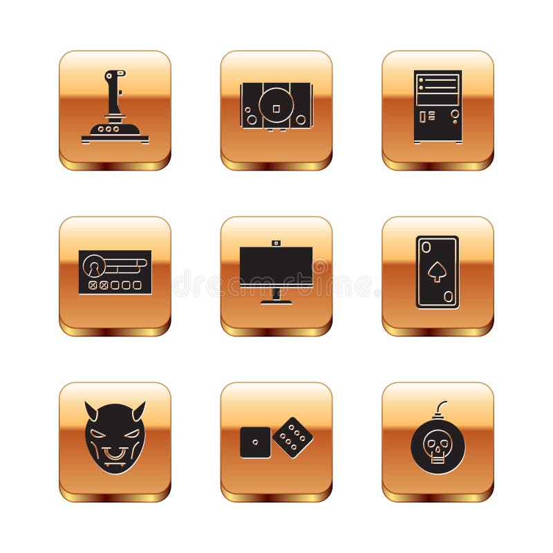 Set Joystick for Arcade Machine, Mask of the Devil with Horns, Game ...