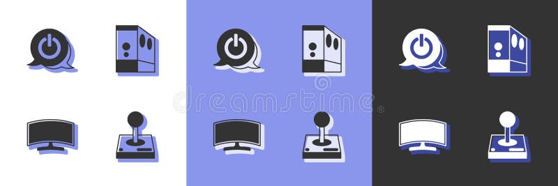 Set Joystick for Arcade Machine, Power Button, Computer Monitor and ... Set Joystick for Arcade Machine, Power Button, Computer Monitor and ...