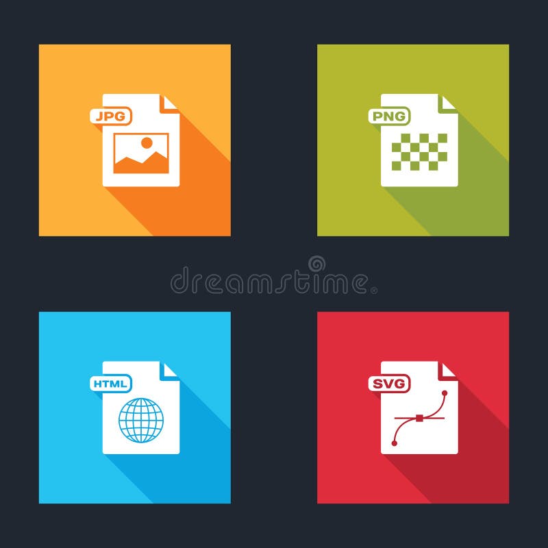Set JPG File Document, PNG, HTML and SVG Icon. Vector Stock Vector ... Set JPG File Document, PNG, HTML and SVG Icon. Vector Stock Vector ...