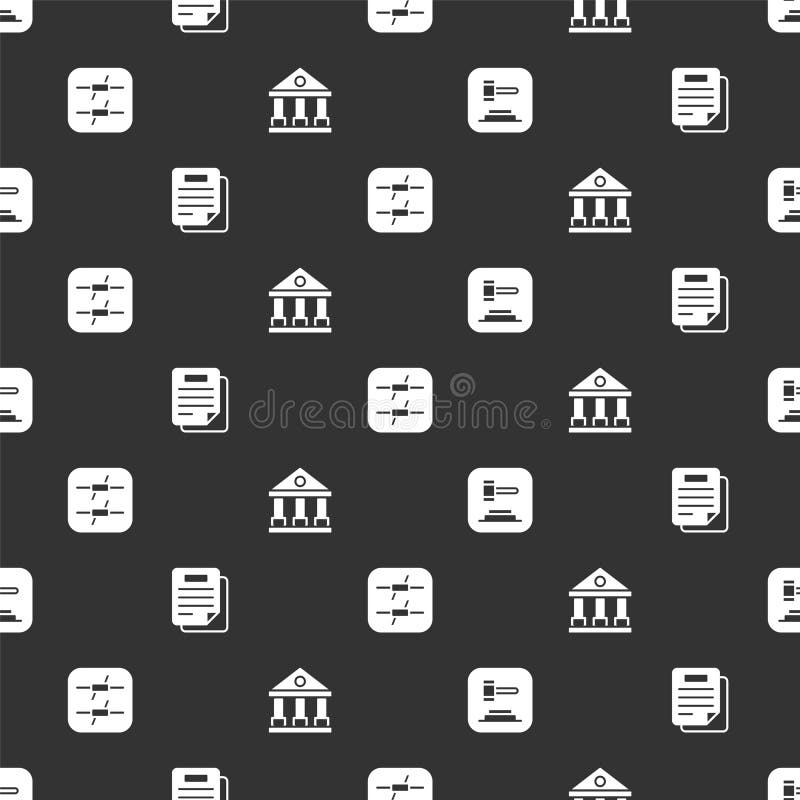 Set Judge Gavel, Document, Barbed Wire and Courthouse Building on ...