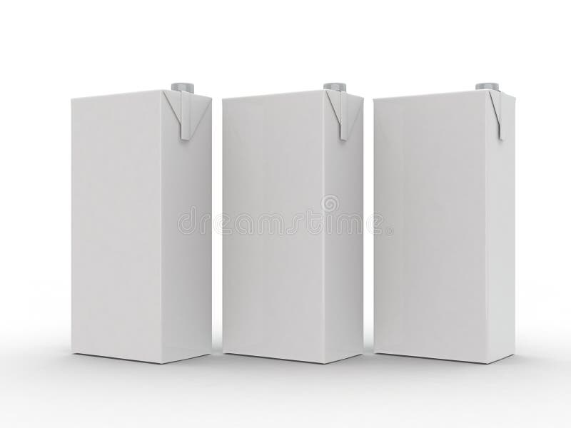 Set of Juice Boxes Isolated on White Background Stock Illustration ...