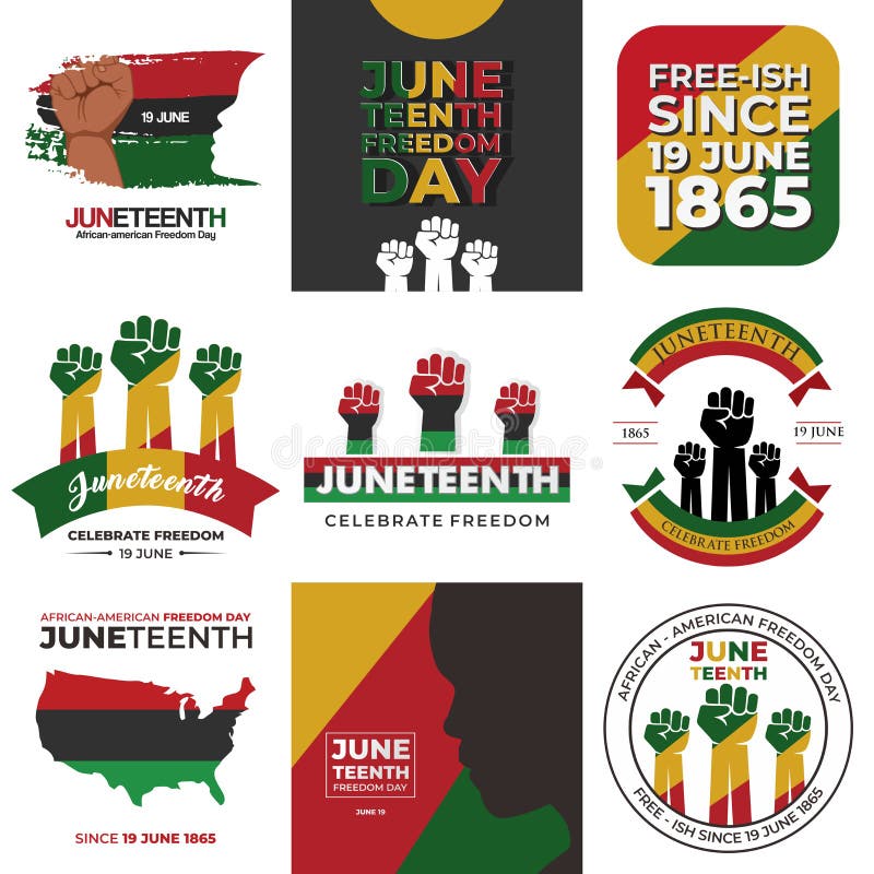 Set of Juneteenth Design. Juneteenth Day, Celebration Freedom ...