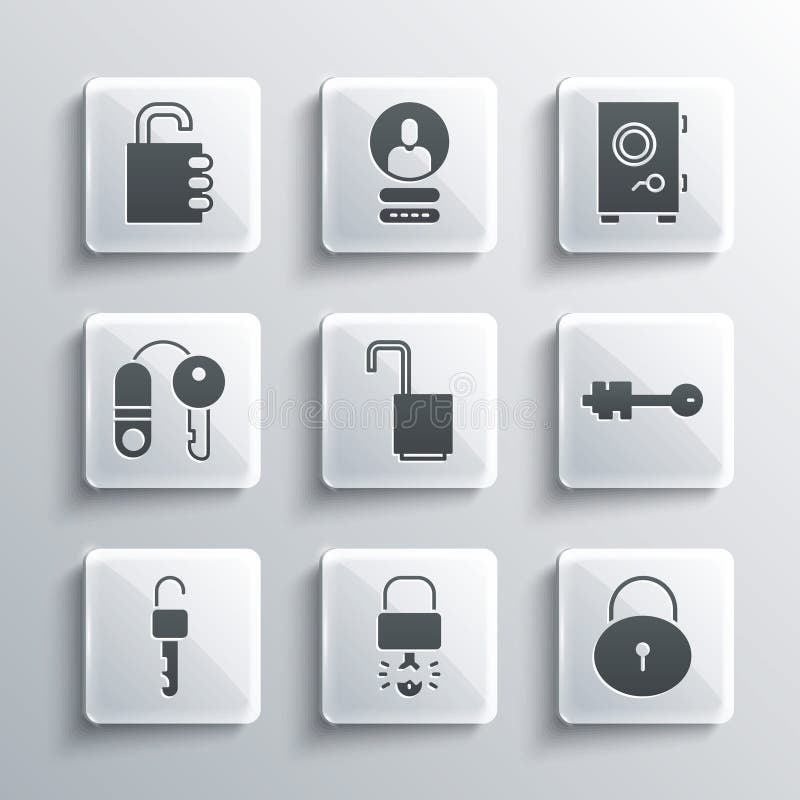 Set Key Broke Inside of Padlock, Lock, Old Key, Open, Unlocked, House ...