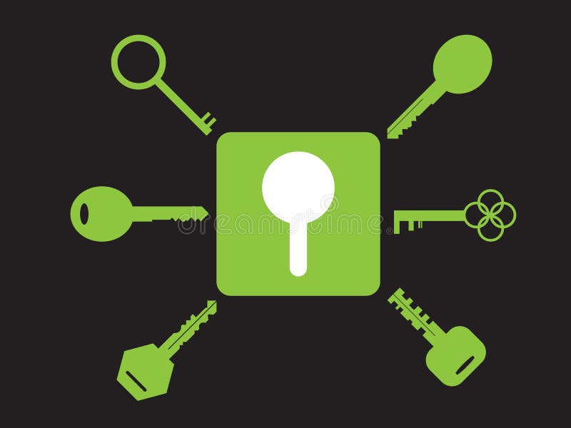 Set of key icons stock vector. Illustration of safe, close - 51430396