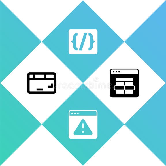 Set Keyboard, Browser with Exclamation Mark, Programming Language ...