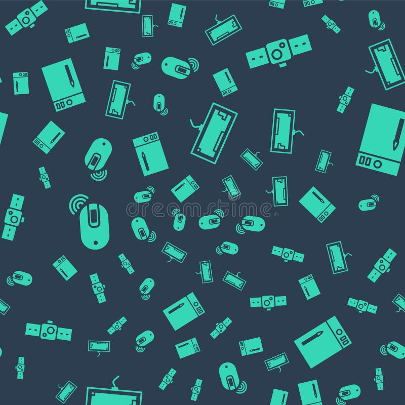 Set Keyboard, Smartwatch, Wireless Computer Mouse and Graphic Tablet on ...