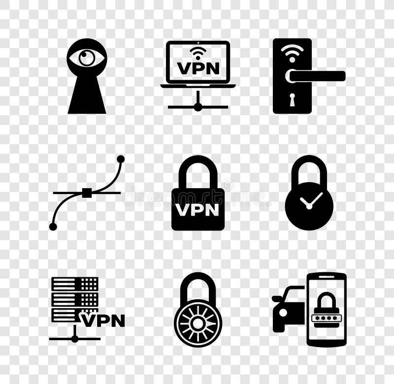 Set Keyhole with Eye, VPN Computer Network, Digital Door Lock Wireless ... Set Keyhole with Eye, VPN Computer Network, Digital Door Lock Wireless ...
