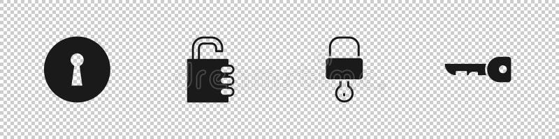 Set Keyhole, Safe Combination Lock, Lock and Key and Icon. Vector Stock ...