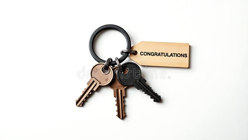 A Set of Keys with a Congratulations Tag Symbolize New Beginnings and ...