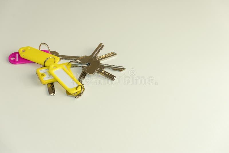 Set of Keys and Key Chains To Open Locks Stock Image - Image of chain ...