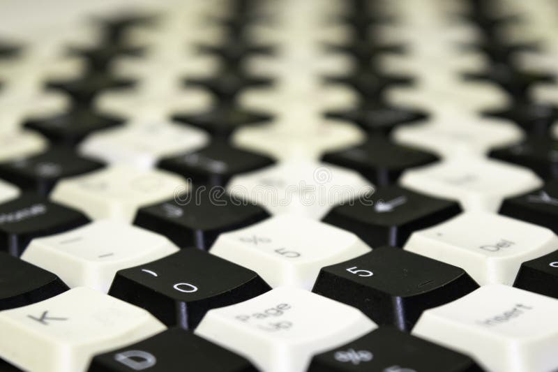 Set of Keys from Old Computer Keyboards Laid Out on the Table Stock ...