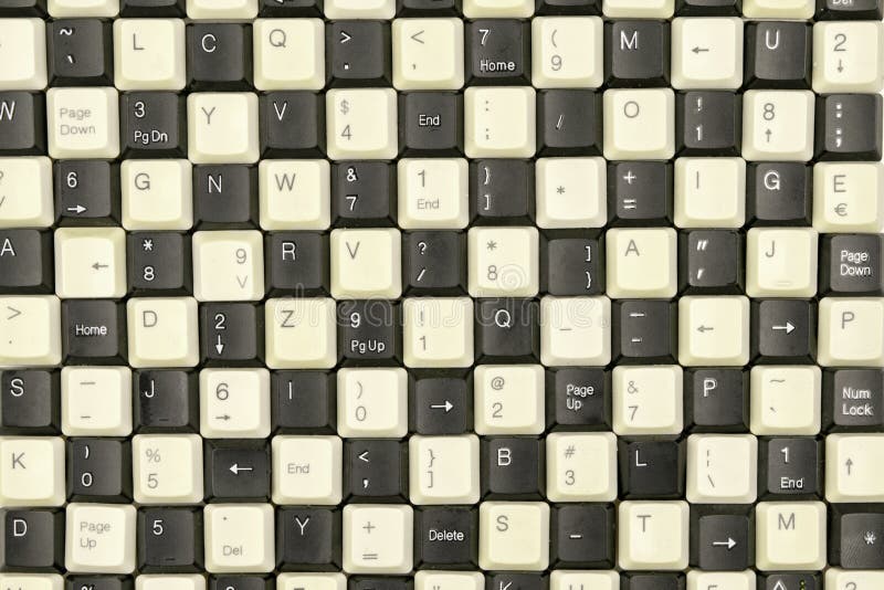 Set of Keys from Old Computer Keyboards Laid Out on the Table Stock ...