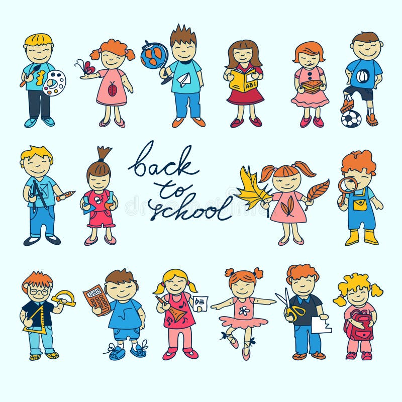 Doodle kids blank frame stock vector. Illustration of childhood - 35176300