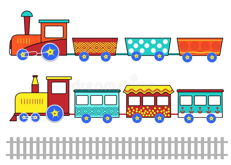 Background For Kids With Cartoon Trains Stock Vector - Illustration of ...