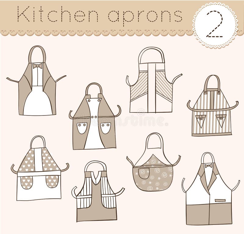 Kitchen Aprons Stock Illustrations – 452 Kitchen Aprons Stock ...