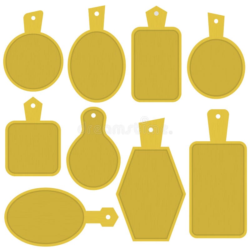Set of Kitchen Board Isolated on White Background Stock Vector ...