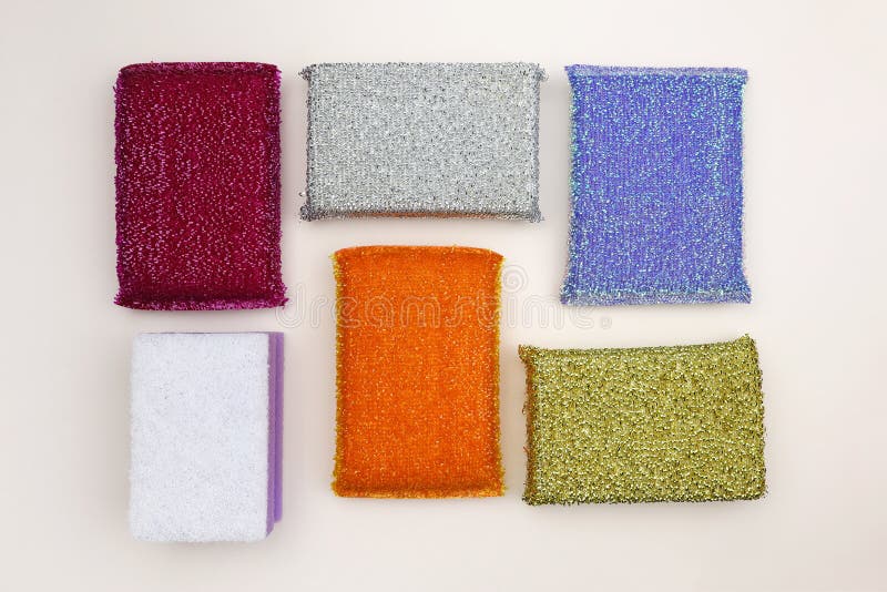 Nylon Dish Wash Scrub Pad. Wash Sponge for Utensils Cleaning Stock ...