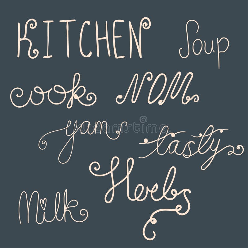 Kitchen Doodles Collection Set Stock Vector - Illustration of dishware ...