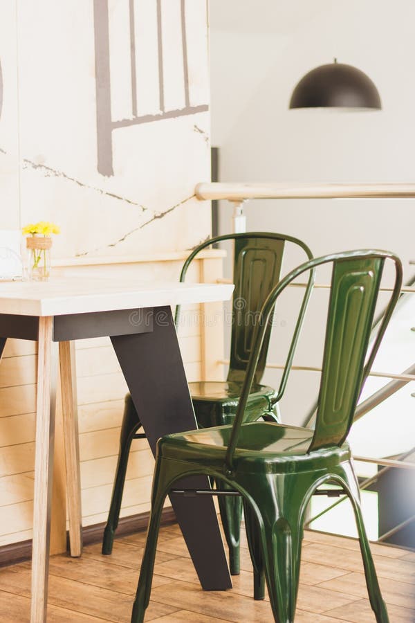 Set of Kitchen Furniture in Loft Style, Soft Focus Background Stock ...