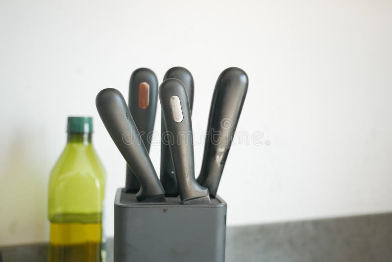 Set of Kitchen Knives in a Box . Stock Photo - Image of kitchen, chef ...