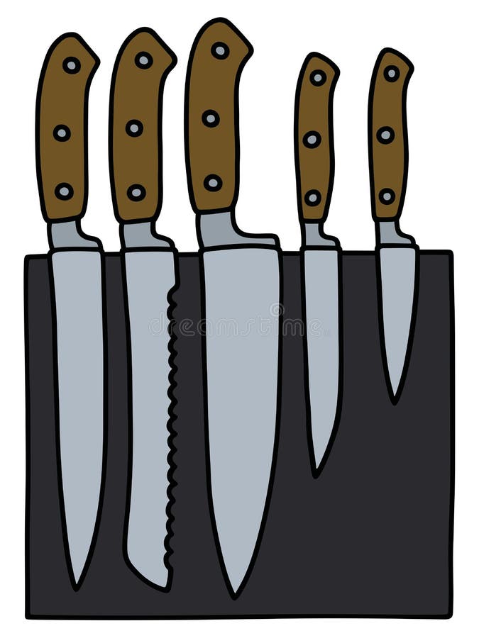 Set of kitchen knives stock vector. Illustration of knife - 72218749