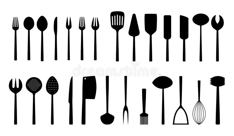 Set of Kitchen Tools, Illustration Stock Vector - Illustration of tools ...