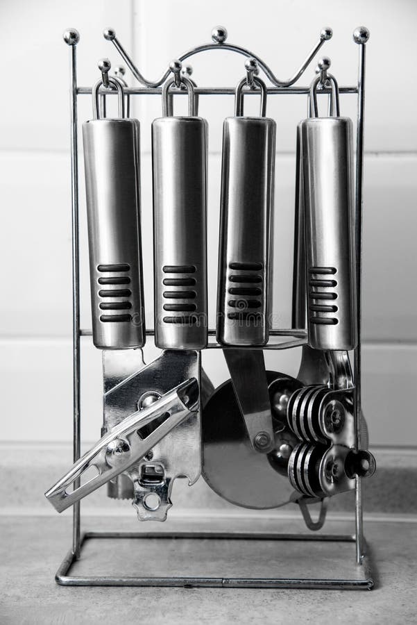 A Set of Kitchen Tools is on the Table Stock Photo - Image of kitchen ...