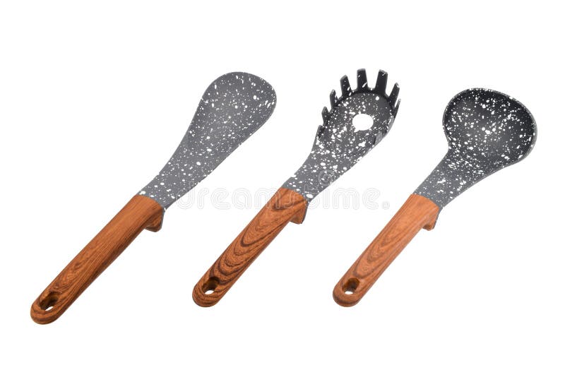 Set of Kitchen Ware Isolated on White Background Stock Photo - Image of ...