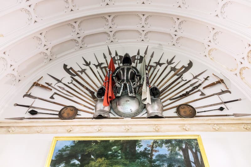 A set of knight`s armor stock photo. Image of shield - 179754542