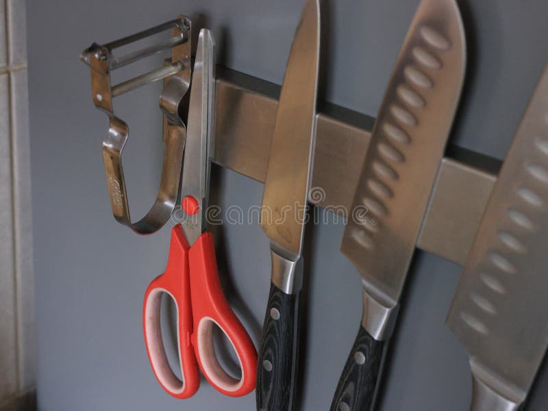 Set of Knives in the Kitchen Stock Image - Image of kitchen, peeler ...