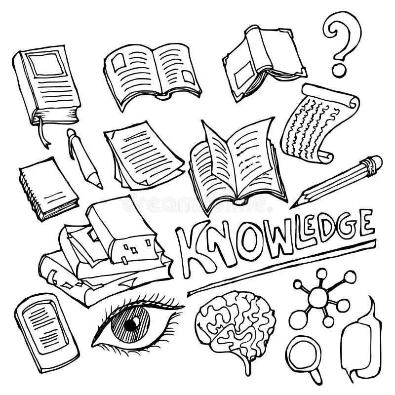 Books Icon Sketch Hand Drawing Icon Stock Vector - Illustration of ...