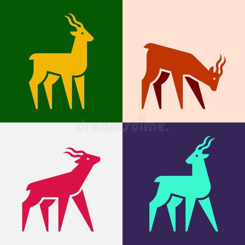 Set of Kudu, Kudu Logo stock vector. Illustration of zodiac - 260022777