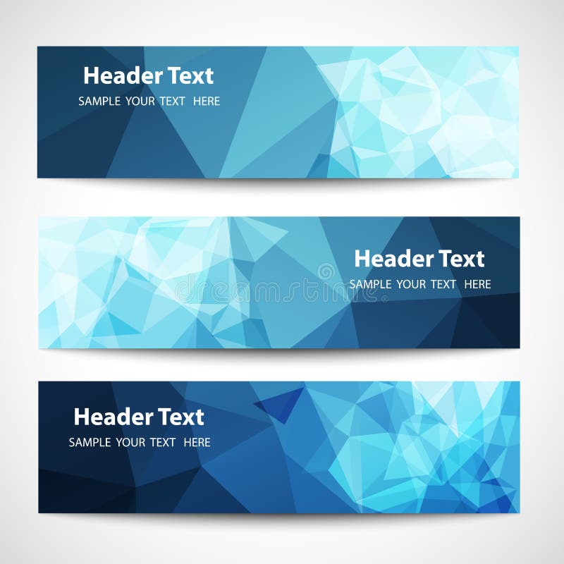 Set of Label Banner Polygon Background Colorful Pattern Triangle ...