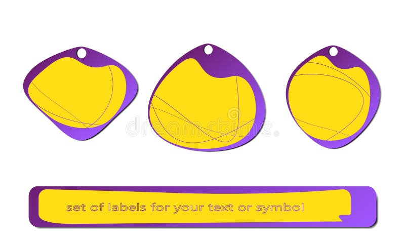 Set of labels stock illustration. Illustration of objects - 26307857