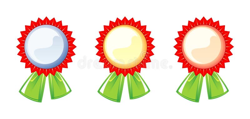Set of Labels of the Awards, Three Colors Stock Vector - Illustration ...